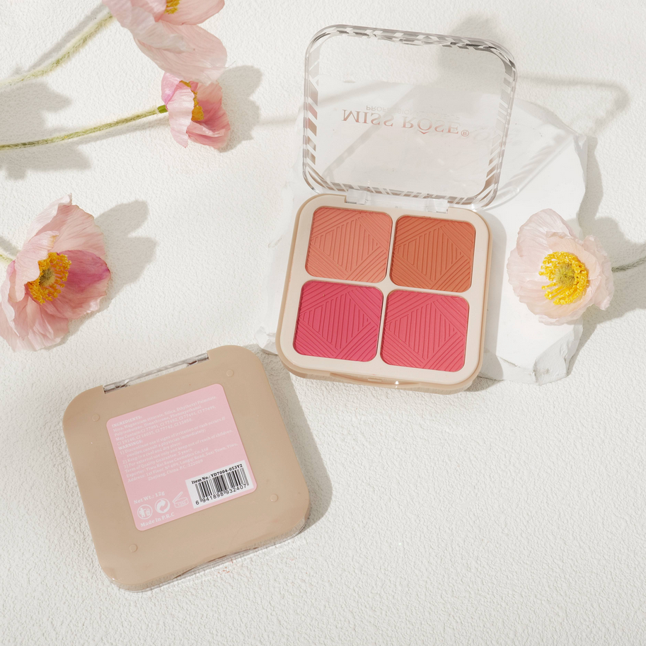 Miss Rose Flushed Pink 4-Color Blusher